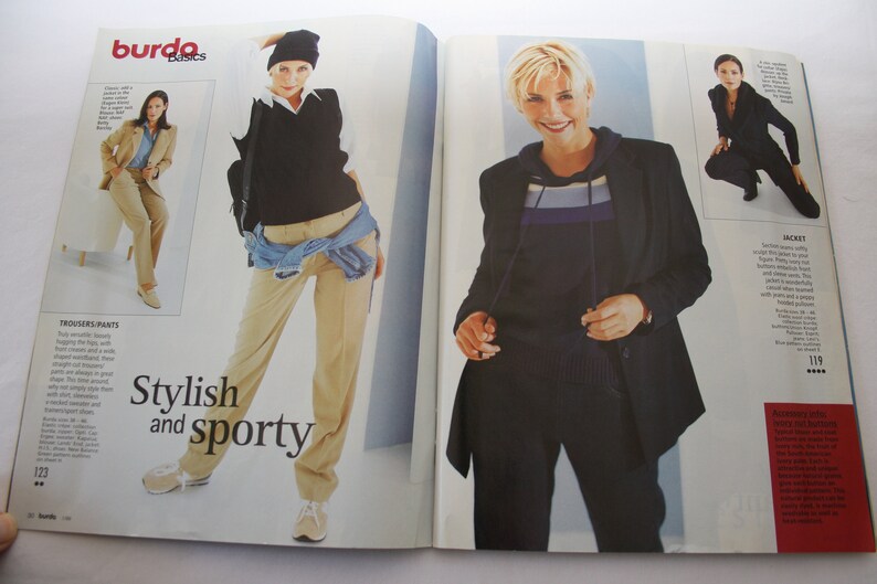 ENGLISH Burda Magazine World of Fashion Burda Sewing Patterns - Etsy