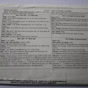 Rag Doll Pattern With Clothes 24" Stuffed Doll With Dress Pinafore Hair ...