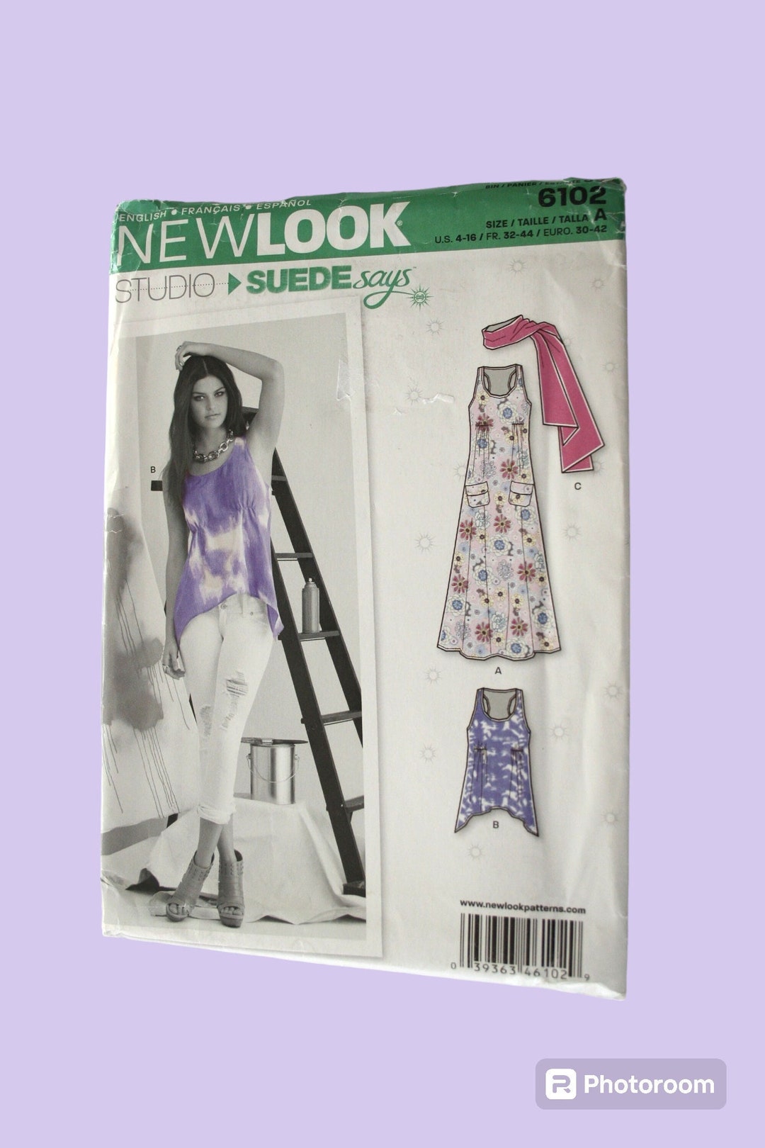 Sleeveless Dress and Top Pattern and Scarf /shawl Womens Misses Size 4 ...