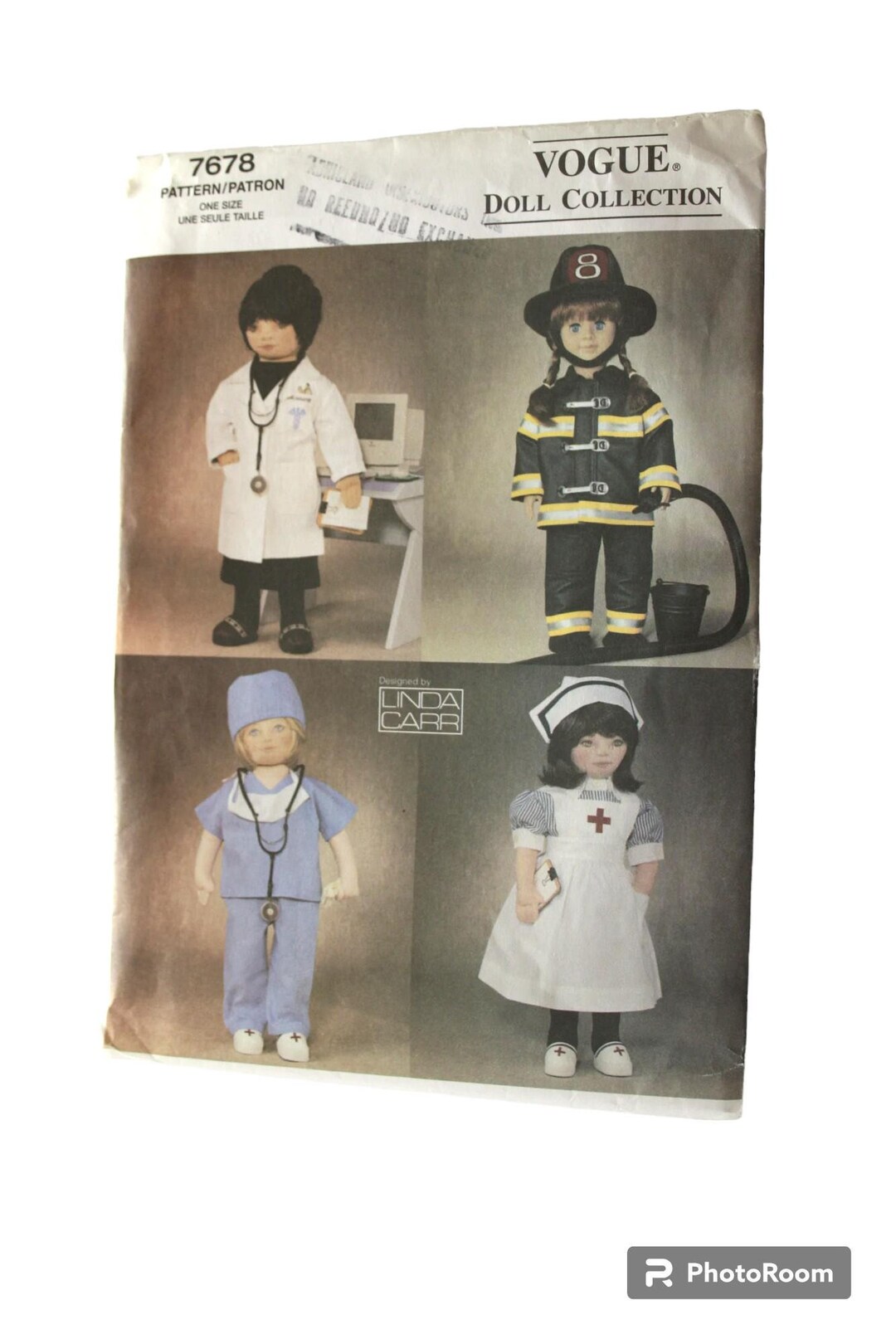 Vogue 7678 DOLL UNIFORM Sewing Patterns 18 Dolls Nurse Doctor ...