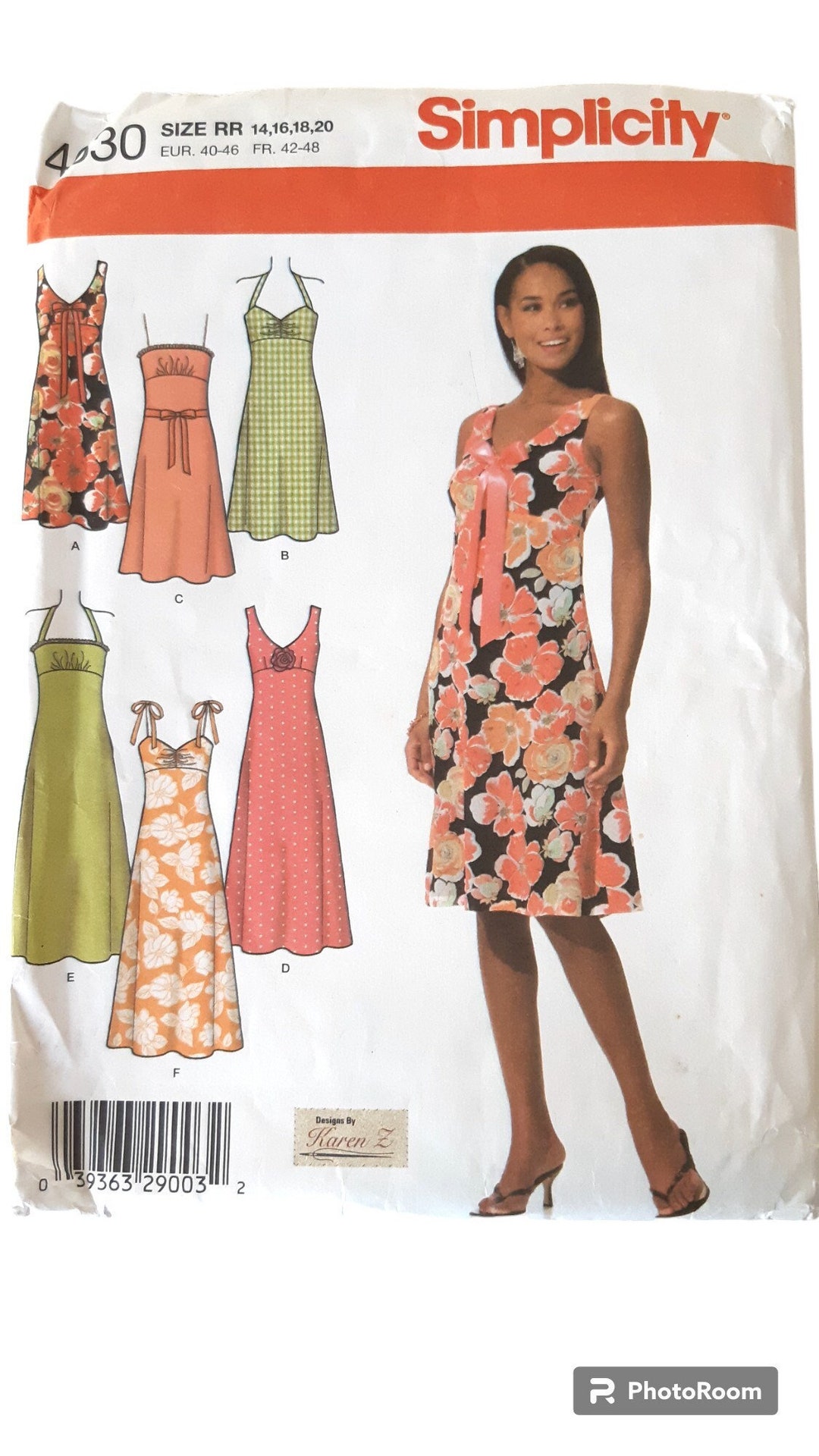 Halter Dress Pattern Women's Regular AND Petite Size 14 16 18 20 Dress ...