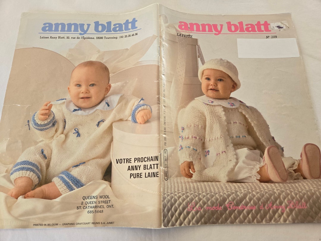 ANNY Blatt Baby Knitting Pattern Book 109 ADORABLE Baby Sweaters Hats ...