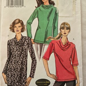 Tunic Pattern Very Easy Long Top With Cowl Neckline Option and Sleeve ...