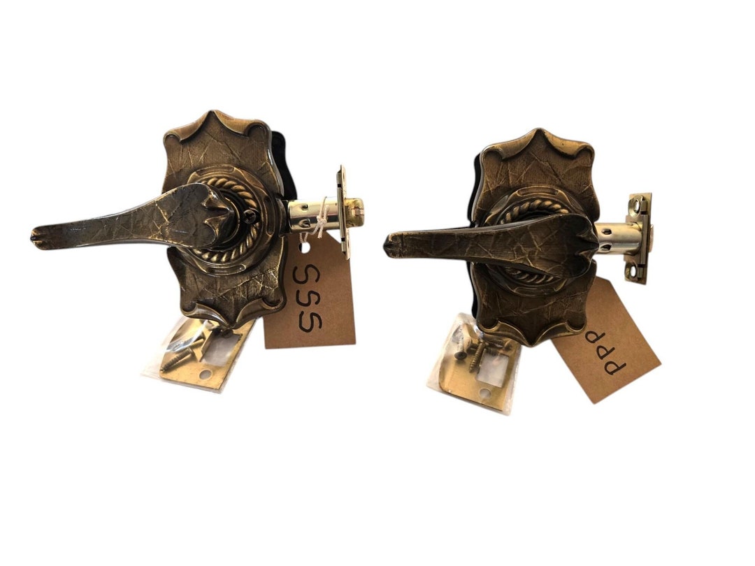 Amerock Carriage House Door Handle Lever Knob NON LOCKING, Antique Gold ...