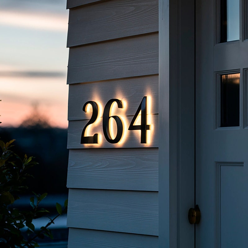 Light up Address Numbers - Etsy