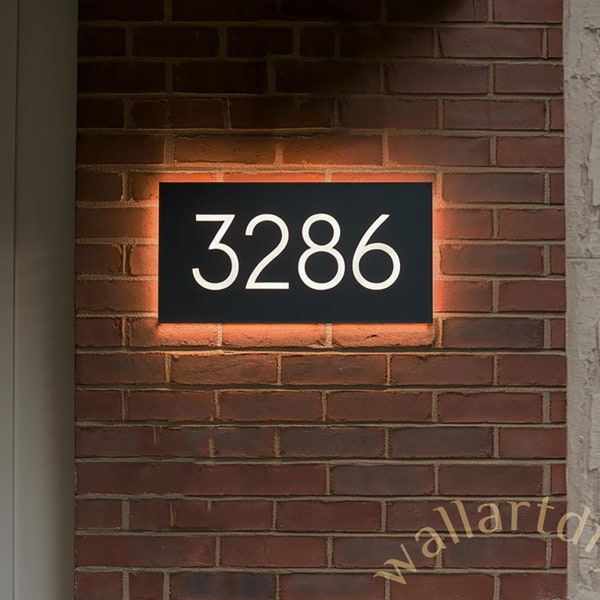 Led House Number Sign - Etsy