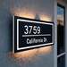 LED Backlit House Number Sign Modern Illuminated Address Plaque ...