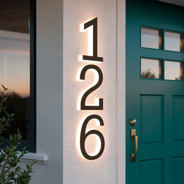 Lighted House Numbers - Etsy