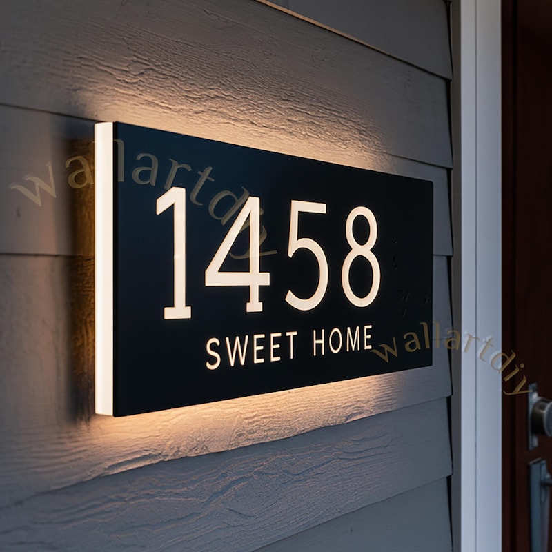 Door Number Light Up - Etsy