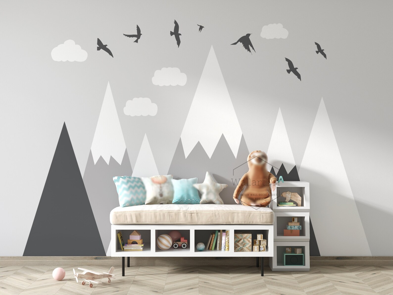 Mountains Wall Decals Kids Room Mountain Wall Art Mountains - Etsy