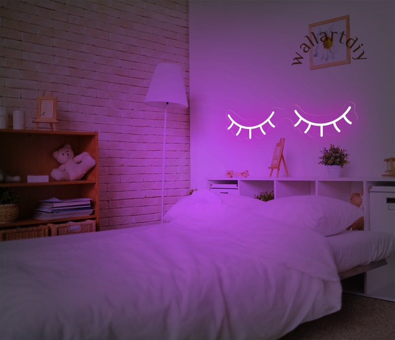 Handmade Eyelash Neon Sign Bedroom Eyelash Wall Light Lash - Etsy