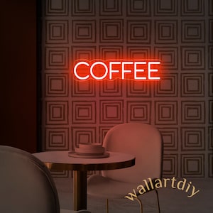 Handmade Coffee Neon Sign Simple Modern Coffee LED Light Custom ...
