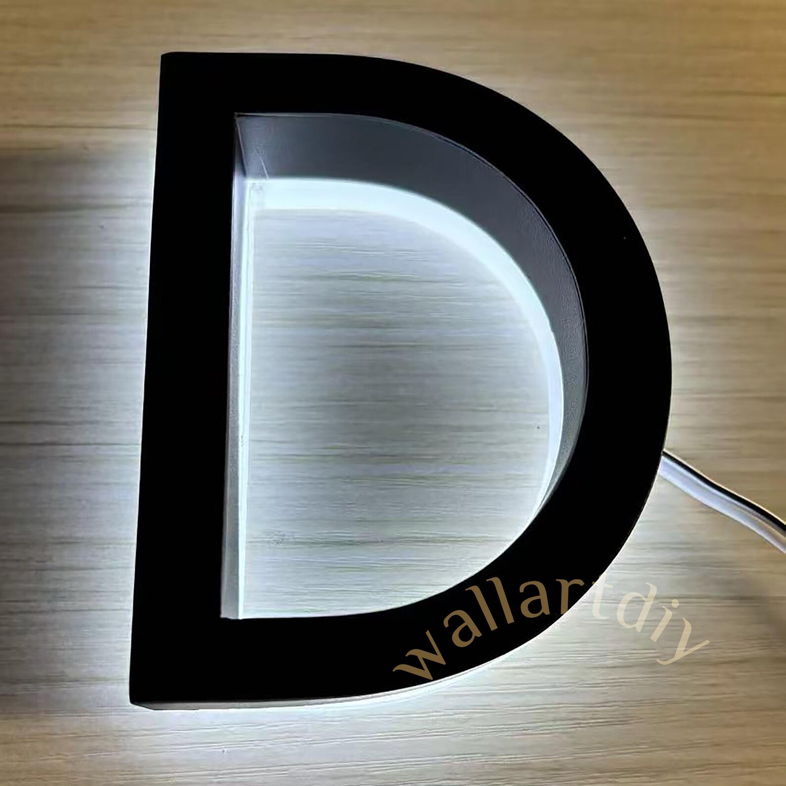 Modern LED Lighted House Numbers: Floating Backlit Metal Acrylic ...