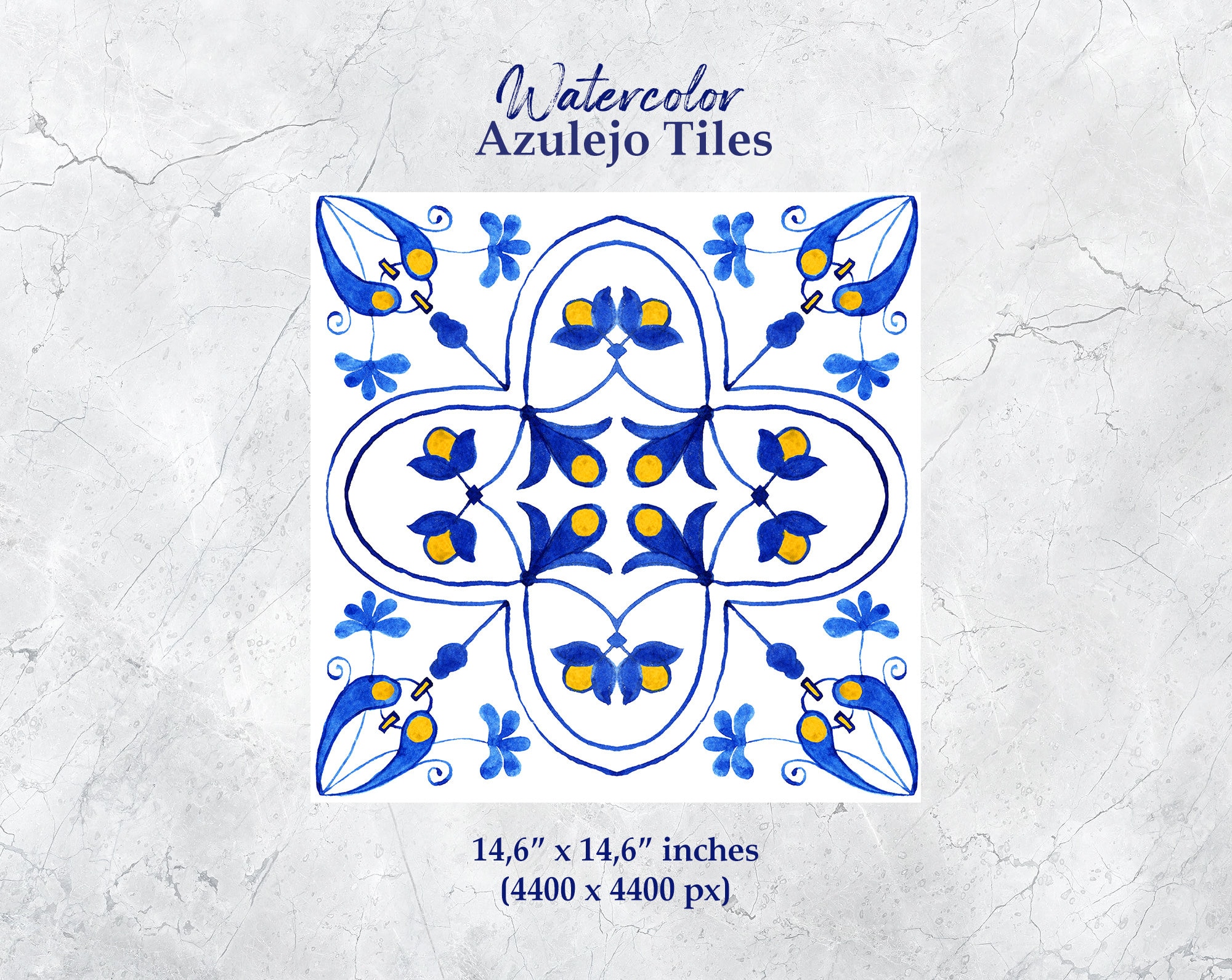 Portuguese Tile Stickers Digital Print. Spanish Tiles | Etsy