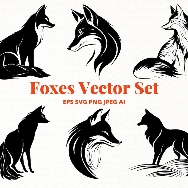 White Fox Logo Svg - Etsy