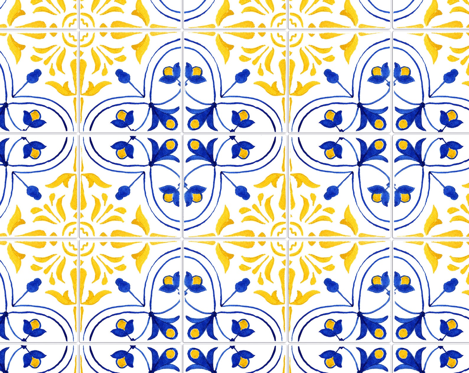Portuguese Tiles Digital Paper. Portugal Miniature Tiles | Etsy