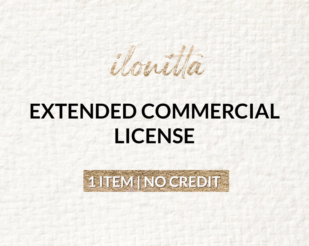 The Extended Commercial License for Commercial Use - ONE Item - NO ...