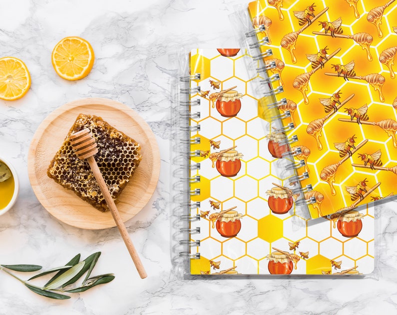 Bee Digital Paper for Scrapbook Planner Pages Stencil. Honey | Etsy