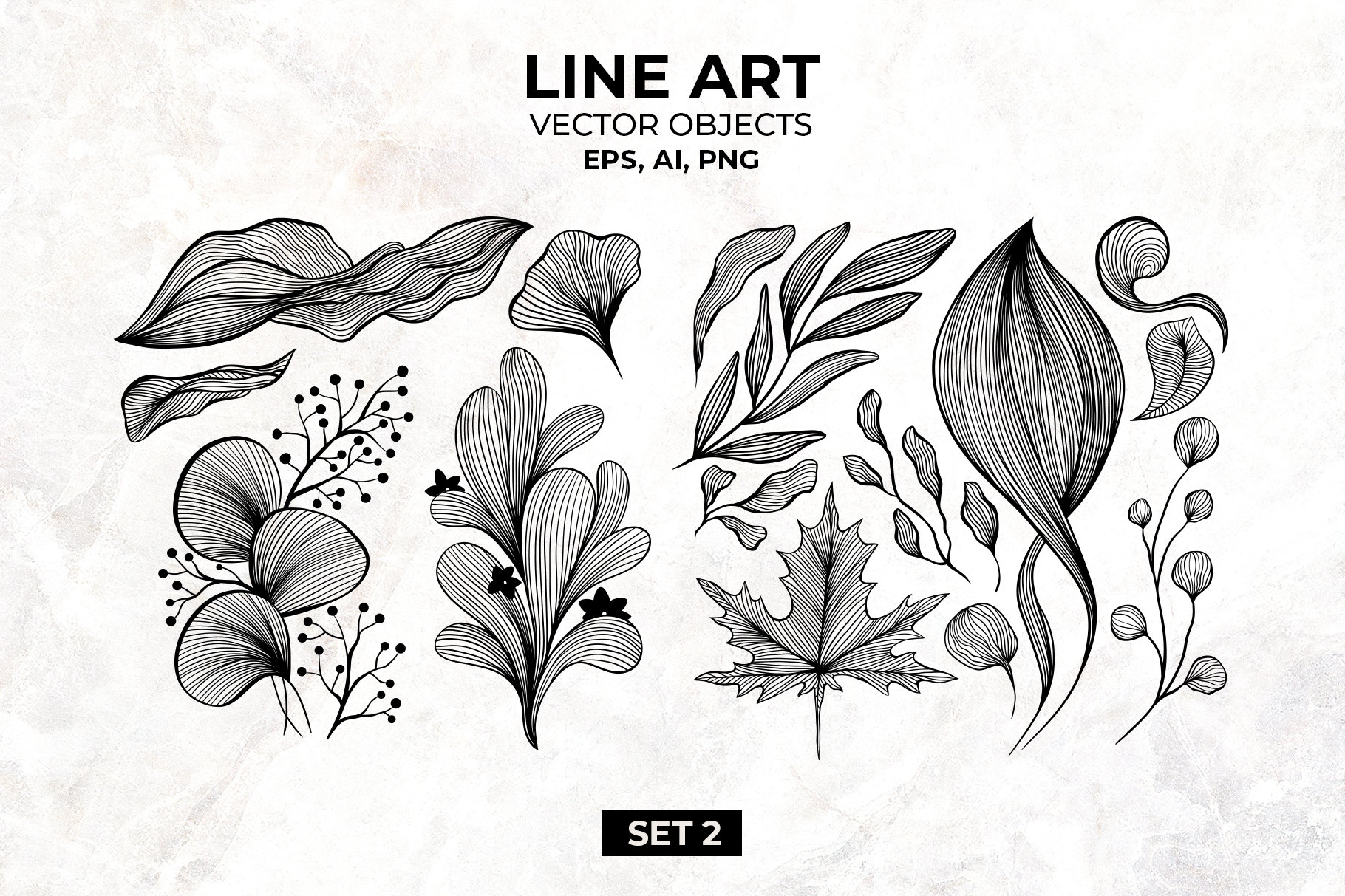 Contour Line Drawing Object