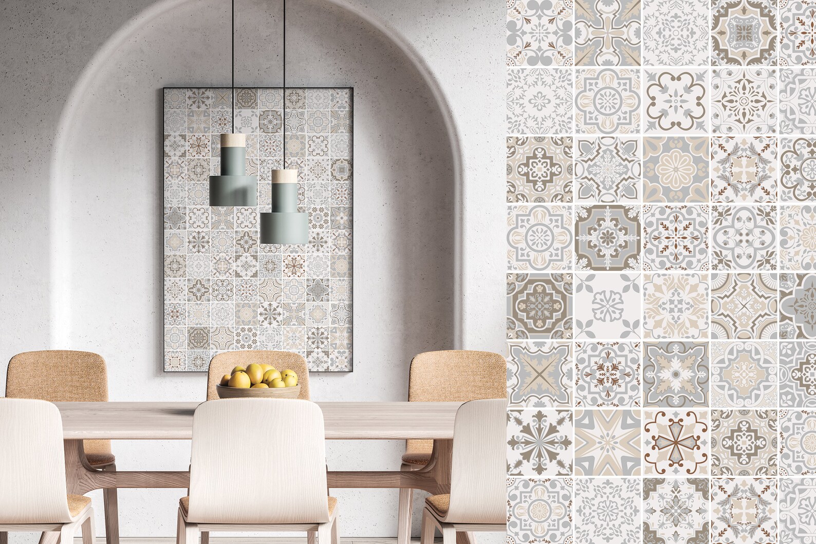 Spanish Tiles Mosaic Seamless Pattern Digital Paper Pack for | Etsy