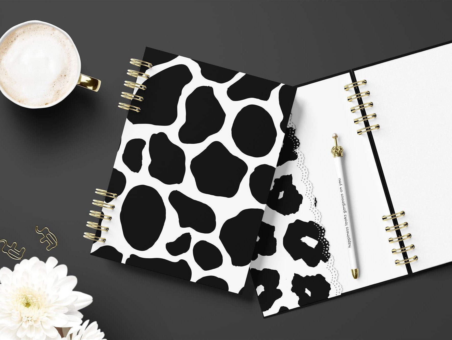 Black and White Art Animal Print Safari Animal Prints Scrapbook Paper ...