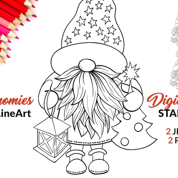 Christmas Digi Stamp - Etsy