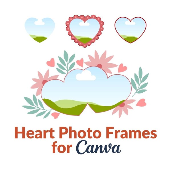 Heart Digital Frames - Etsy