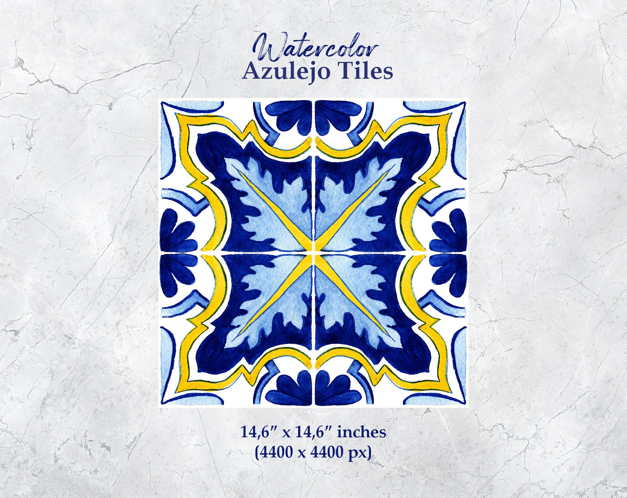 Spanish Tiles Digital Print SET4. Tile Stencil Stickers INSTANT ...