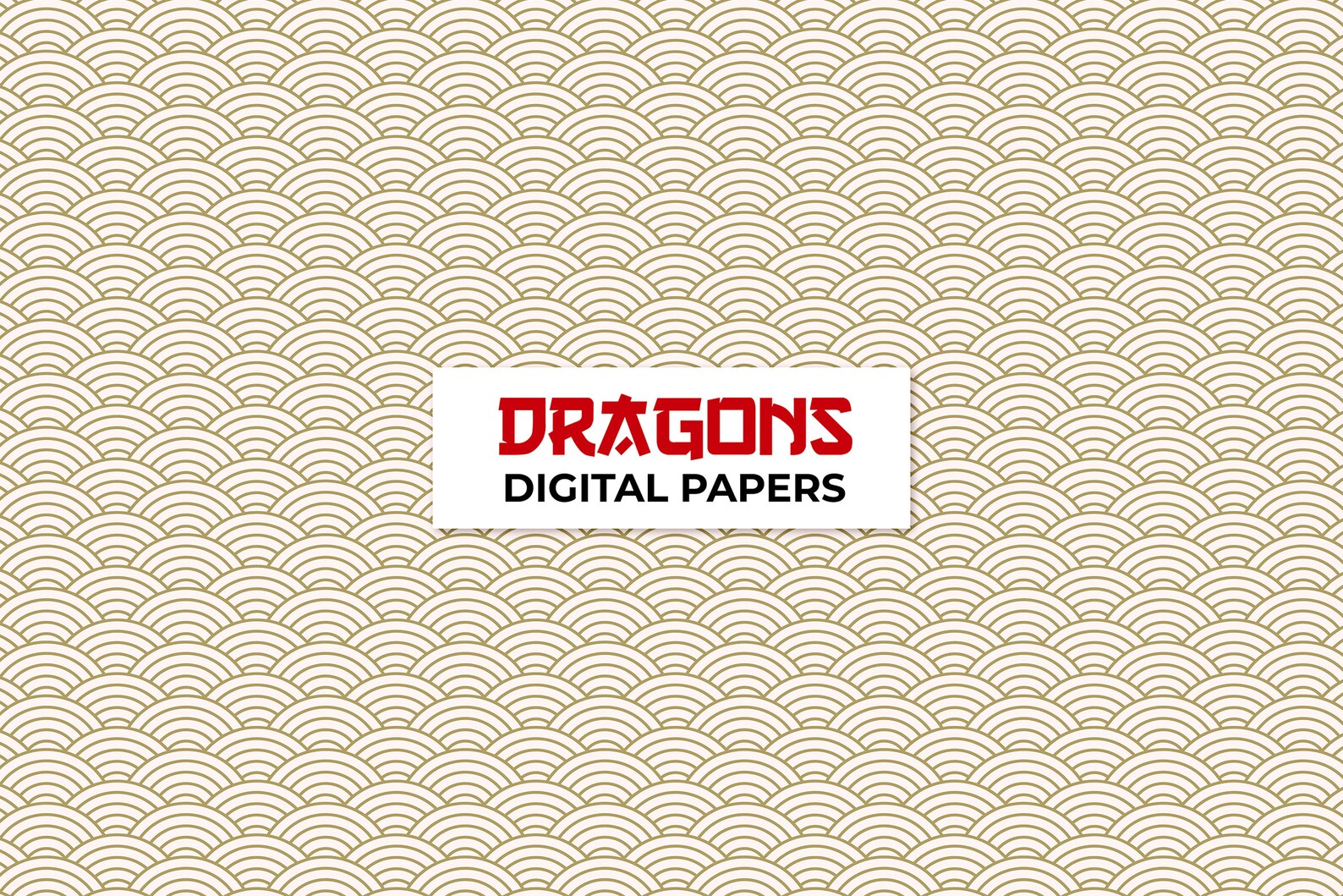 Chinese Dragon Digital Papers. Red and Beige Asian Traditional | Etsy