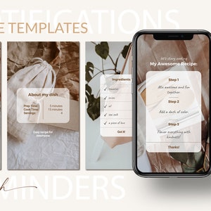 Reminders Notifications Canva Templates BUNDLE for Pinterest - Etsy