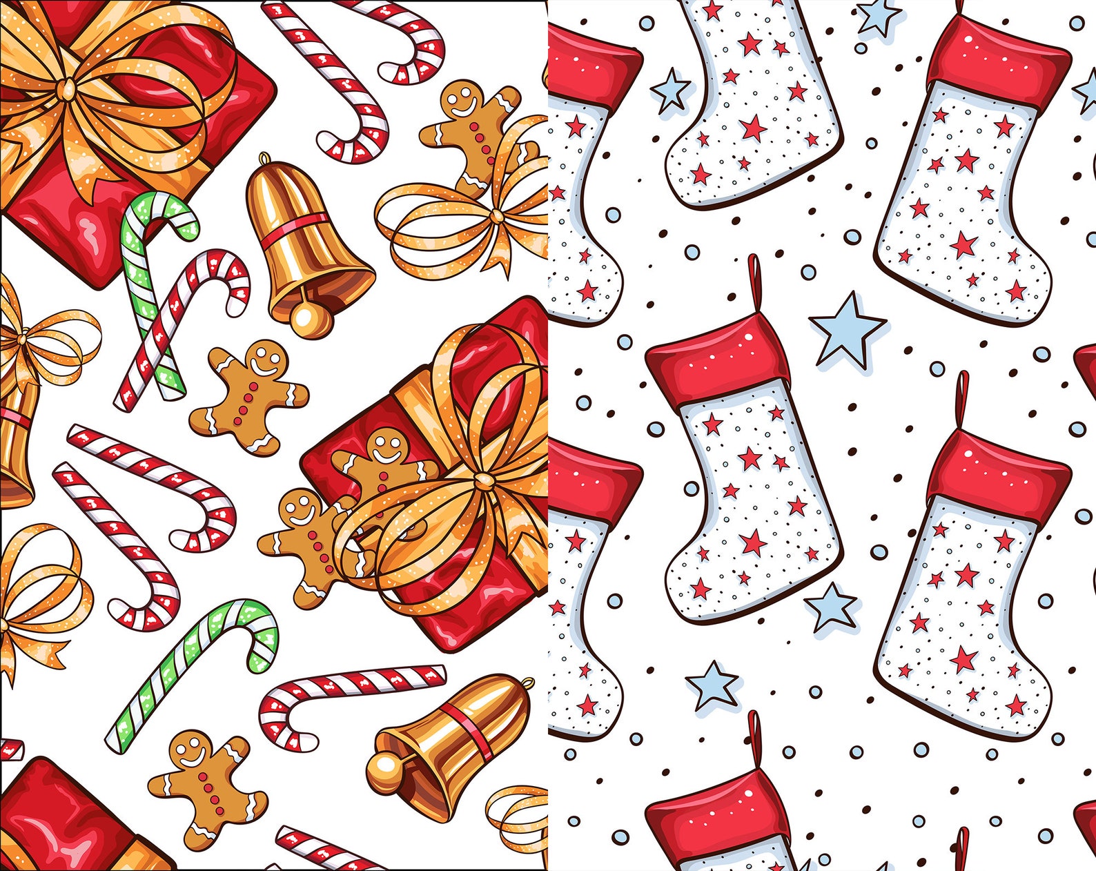 Winter Digital Paper Clipart. Christmas Digital Paper Commercial Use ...