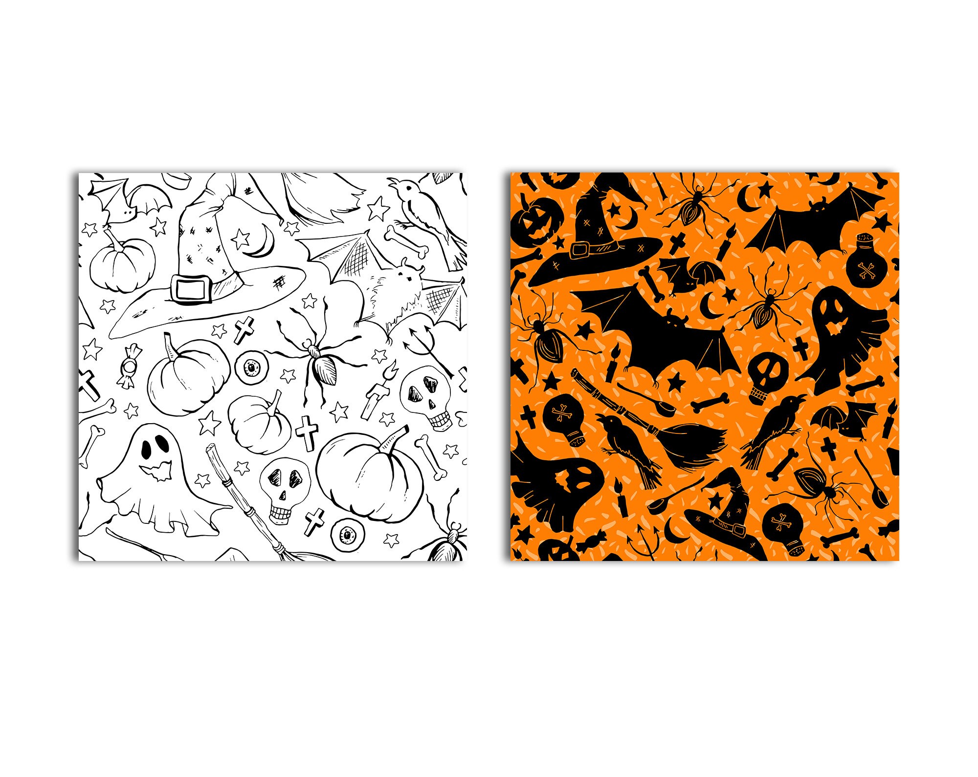 Halloween Digital Paper Fall Digital Paper JPEG Skull - Etsy