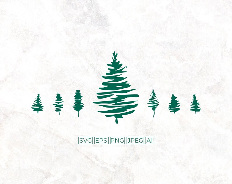 Christmas Tree SVG Winter Digital Paper. Tree SVG Design - Etsy