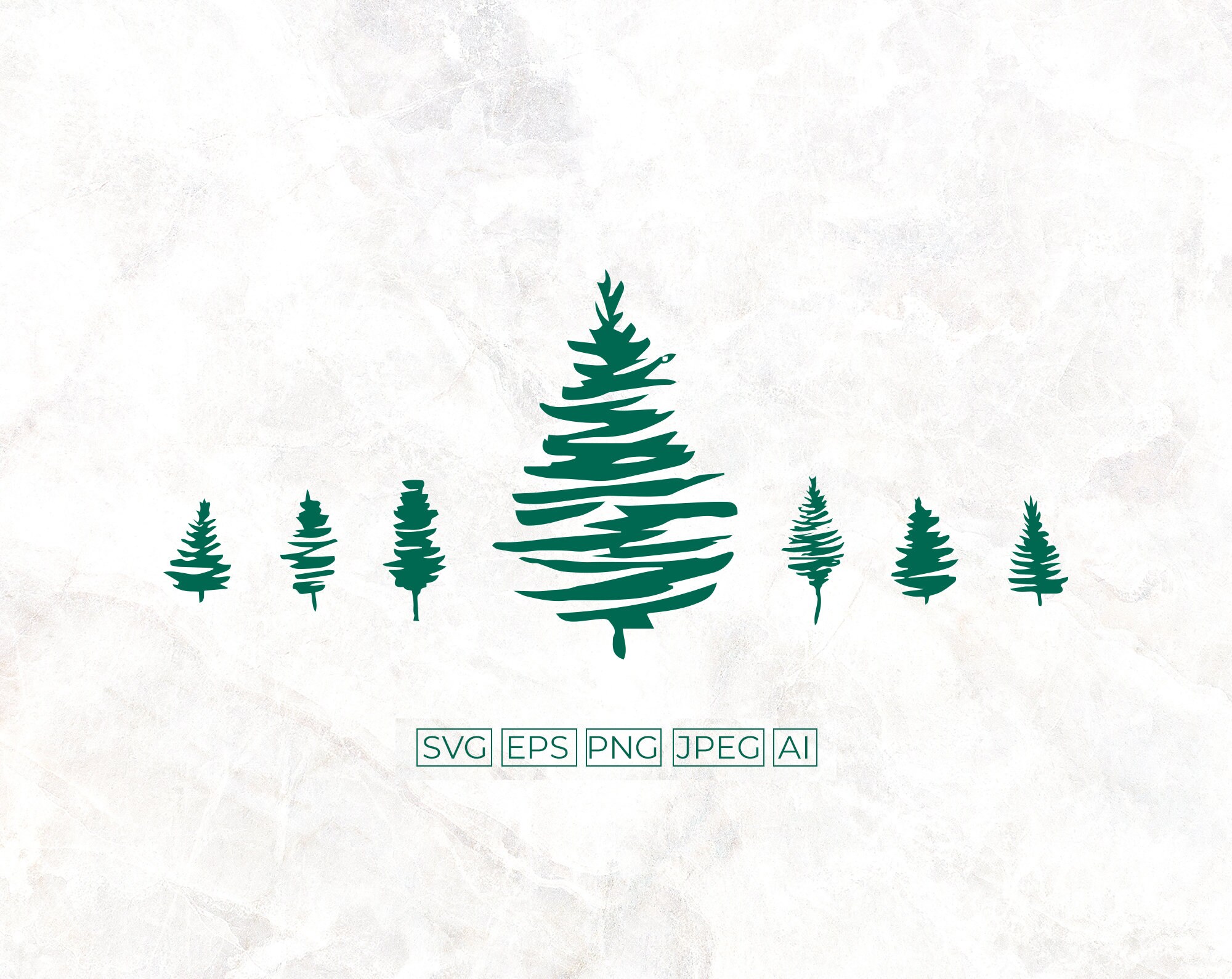 Christmas Tree SVG Winter Digital Paper. Tree SVG Design | Etsy