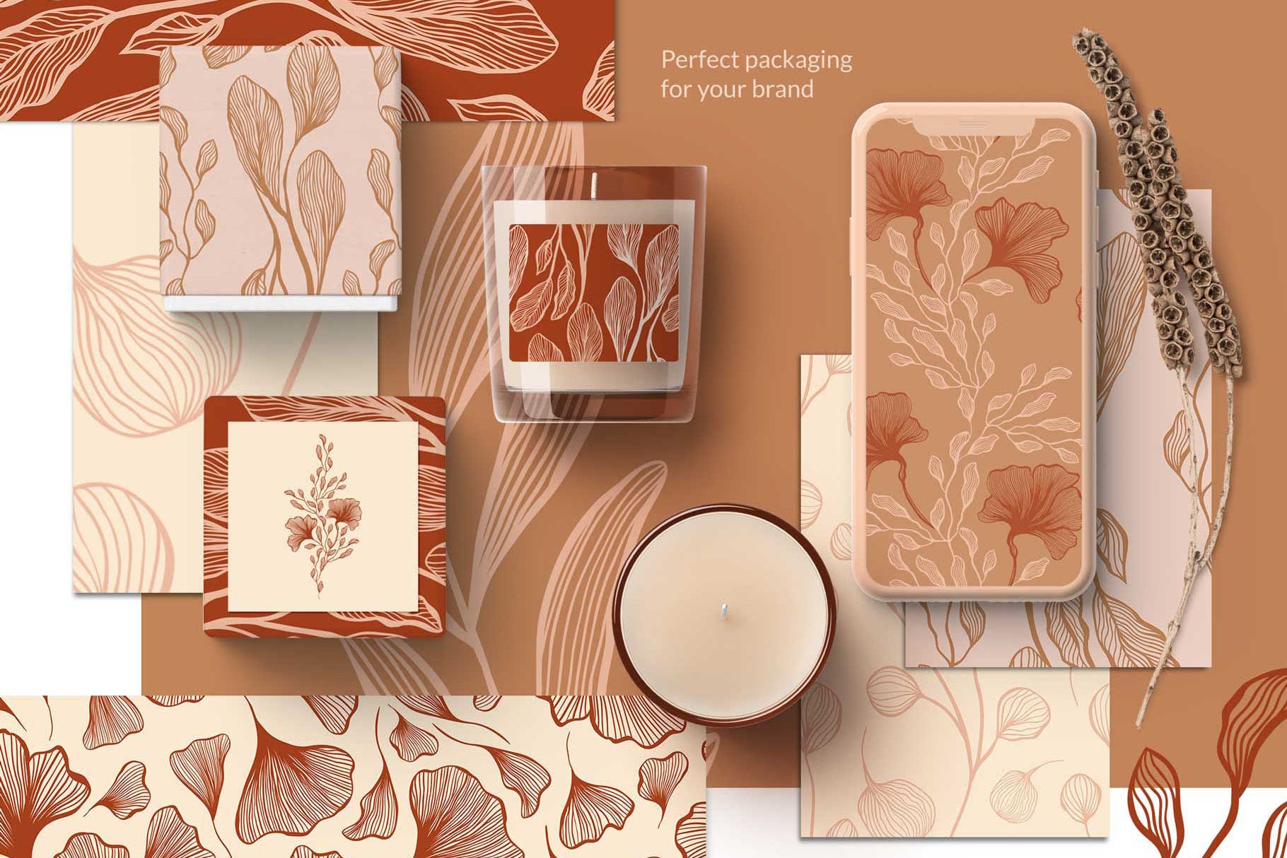 Abstract Digital Papers Waves & Objects Collection Line Art - Etsy