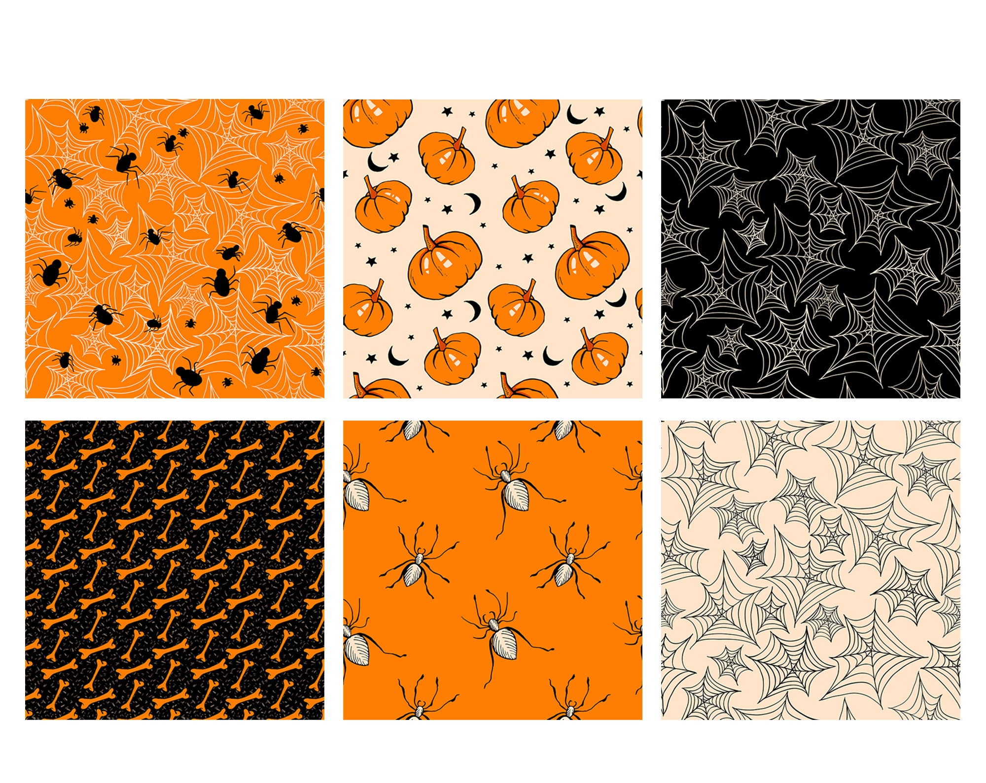 Halloween Digital Paper Fall Digital Paper JPEG Skull - Etsy