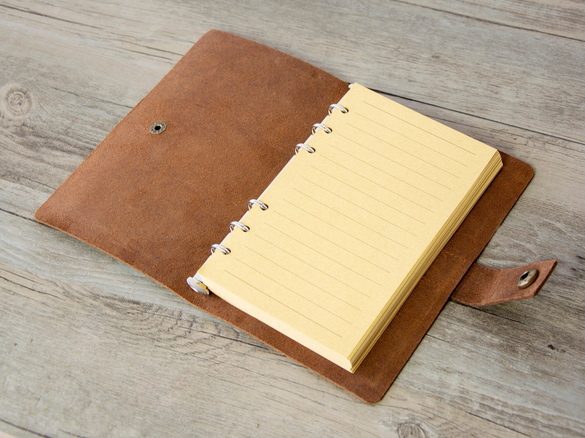 Personalized A5/A6 Leather Refillable Planner Binder 6 ring | Etsy