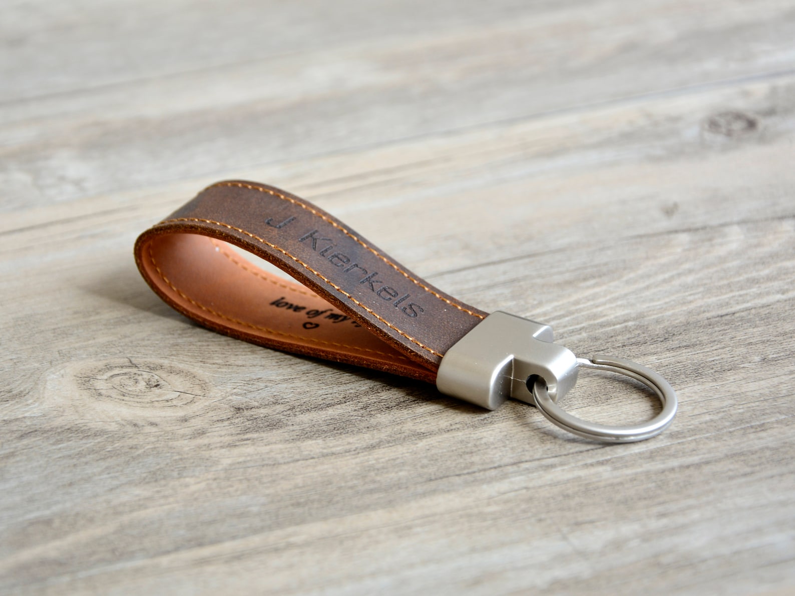 Personalized Leather Keychain. Custom Leather Keychain. - Etsy