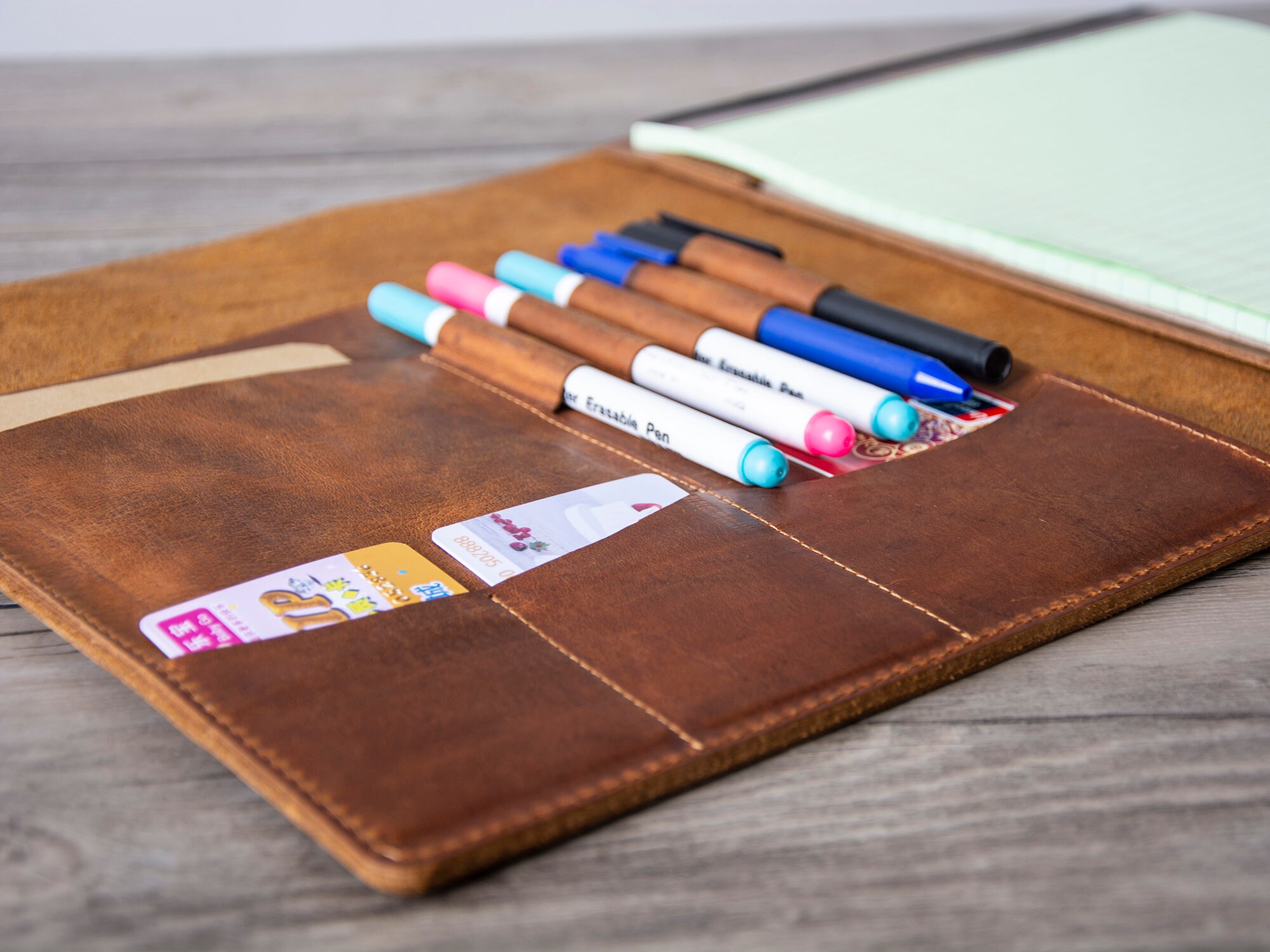 Personalized Notepad holderleather Portfolio Leather | Etsy