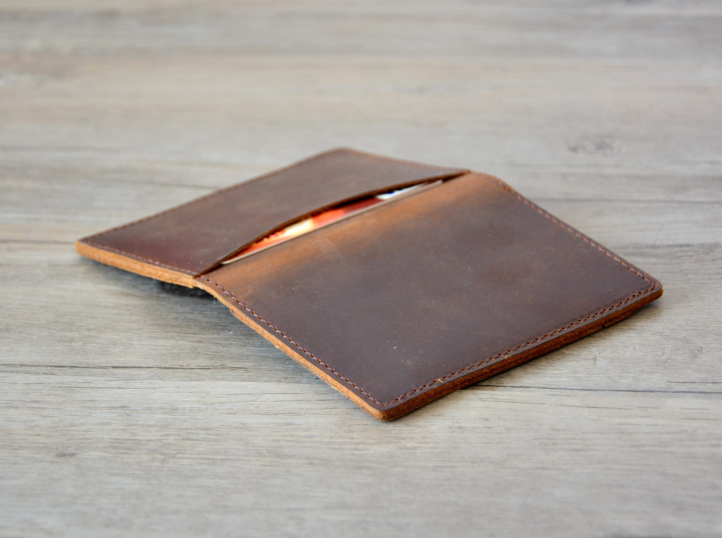 Personalized Leather card holderMinimal WalletLeather | Etsy