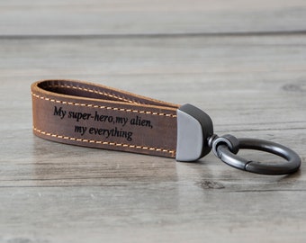 Personalized Leather Keychainkey Chainkeychain GPS. | Etsy