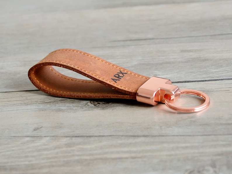 Personalized Leather Keychain. Custom Leather Keychain. - Etsy
