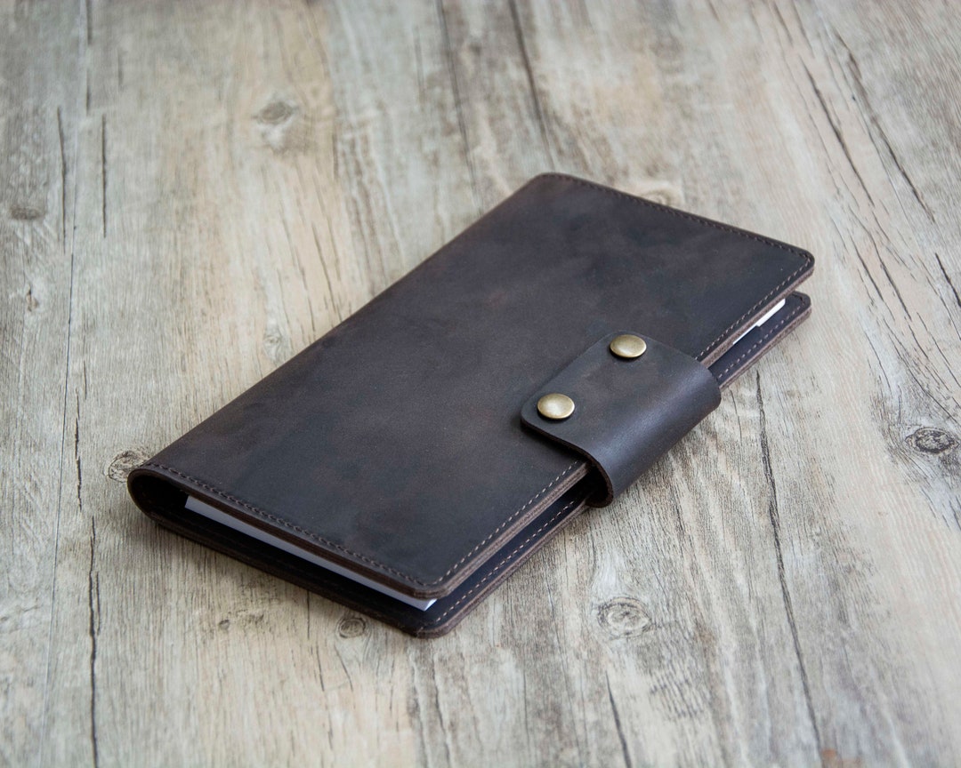 Personalized Leather Notepad Cover: 4x8 Pocket Journal - Etsy