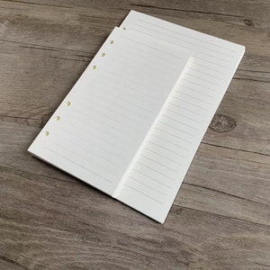 A5 A6 Refill Paper: 6-hole Dot Grid Lined Blank, 45 Sheets - Etsy