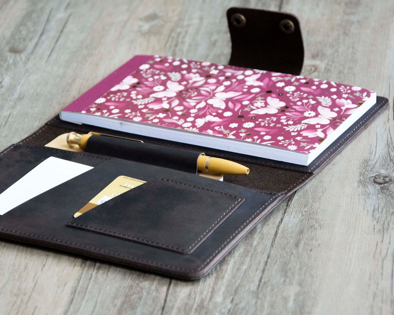 Personalized Leather Notepad Cover: 4x8 Pocket Journal - Etsy
