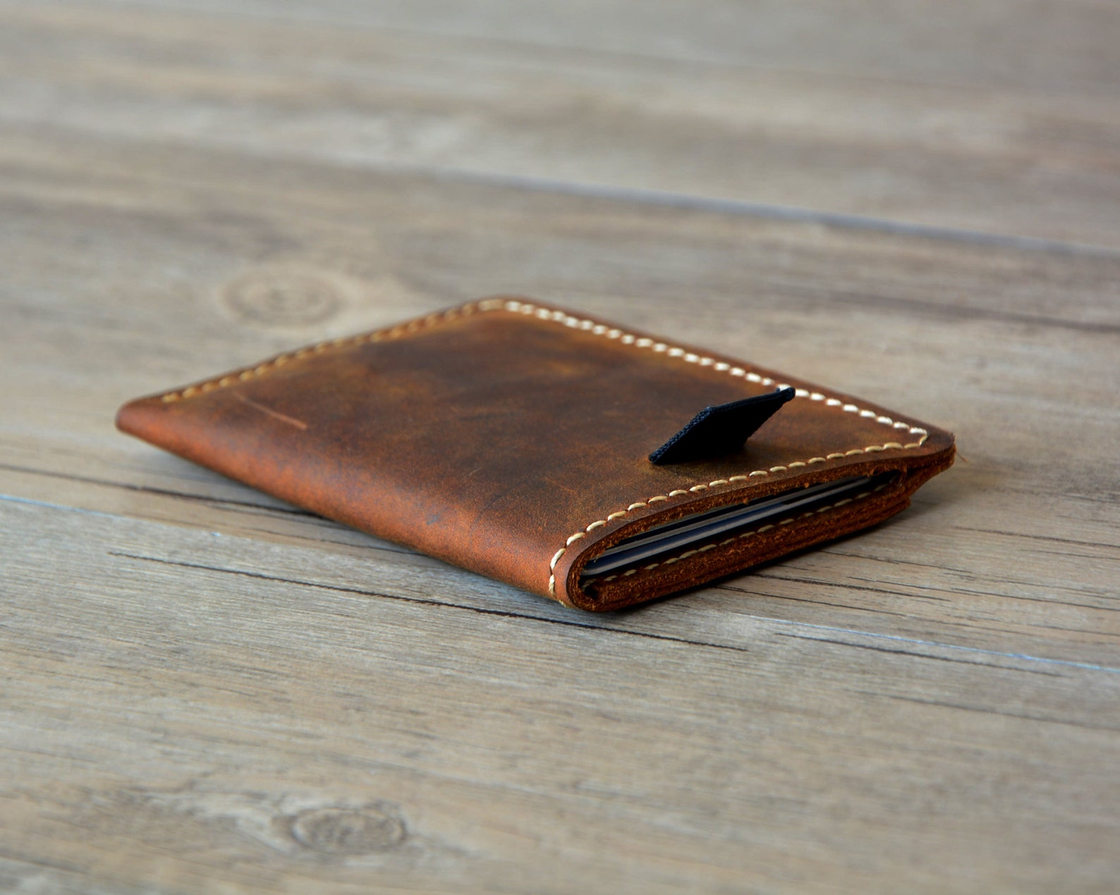Personalized Leather Card Holder,free to Customize Initials/name ...