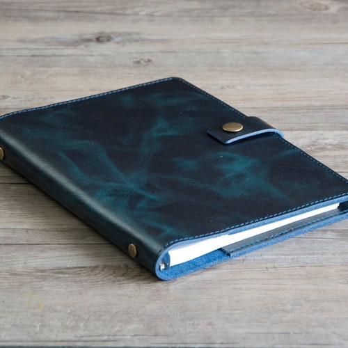 All Black Leather Refillable Planner Leather A5 6 Ring - Etsy