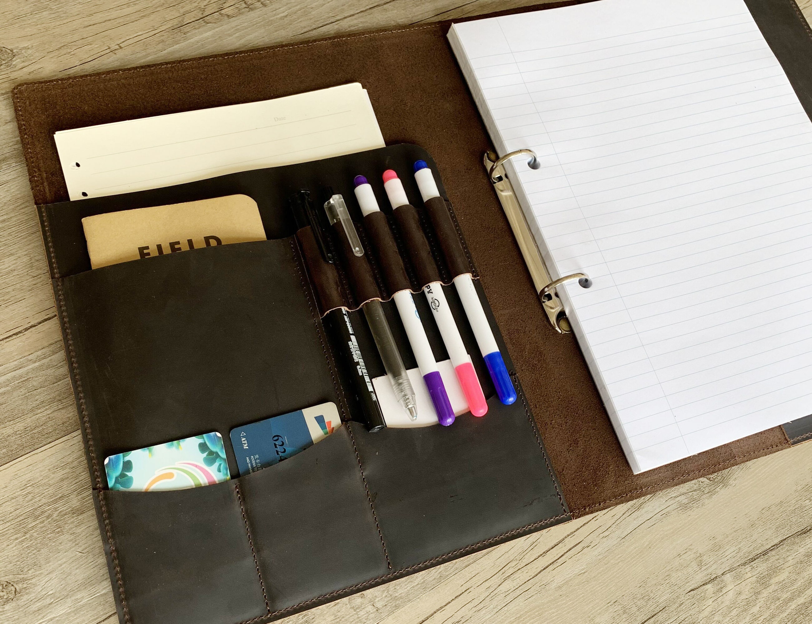 Leather A4 Binder 2-ring/3-ring/4-ring,leather Binder, Leather Binder ...