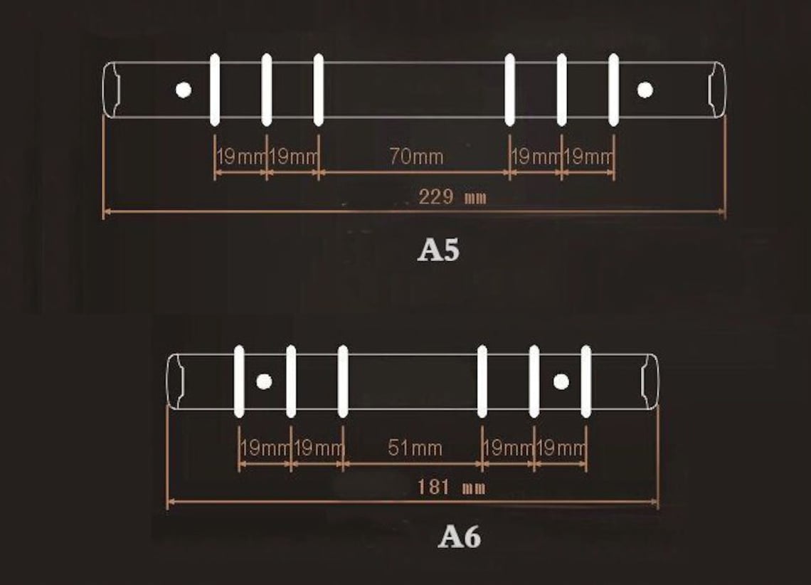 Personalized A5 / A6 Leather Refillable Planner Binder 6 Ring - Etsy