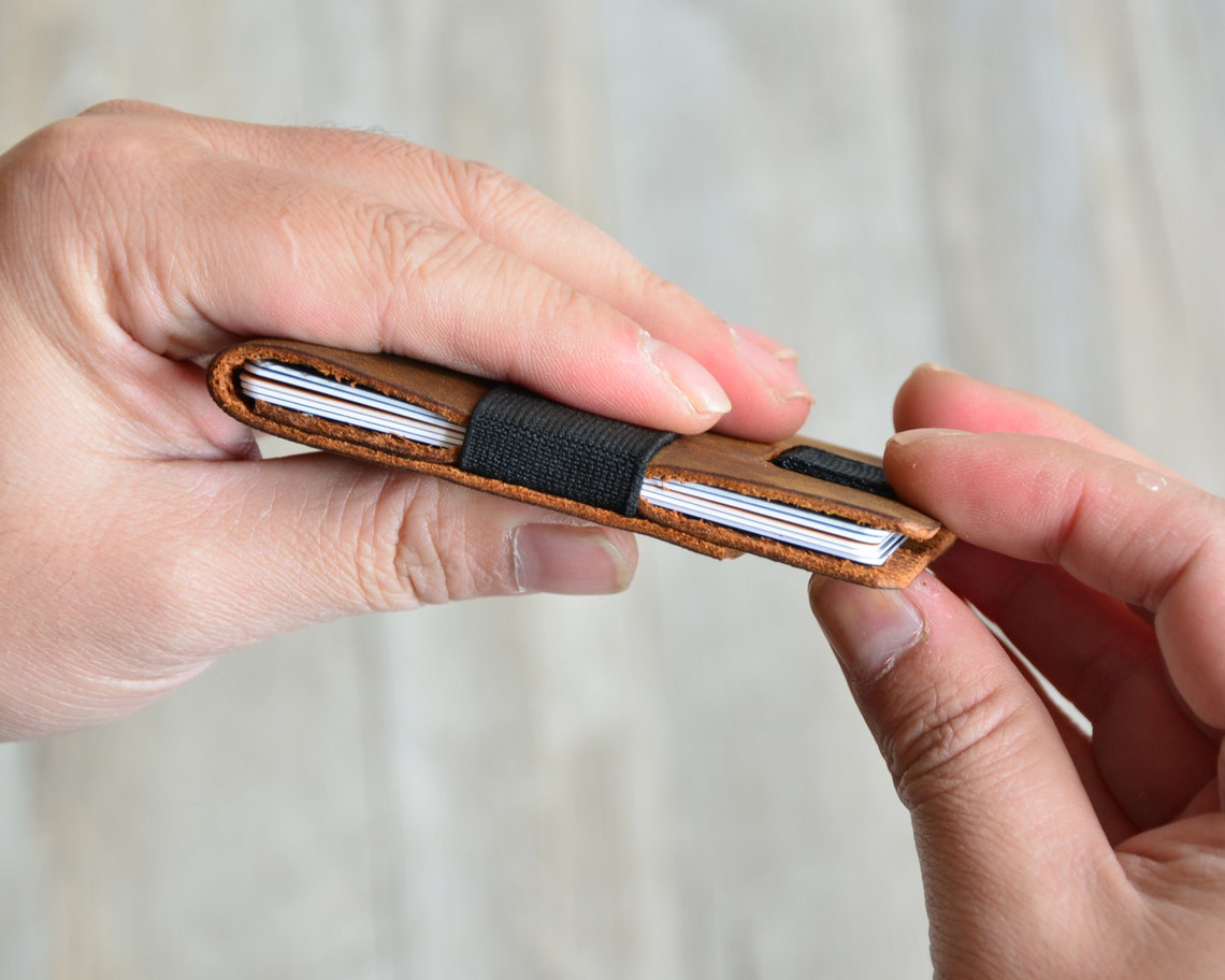 Personalize Walletminimal Pull-tab Wallets Leather Card | Etsy